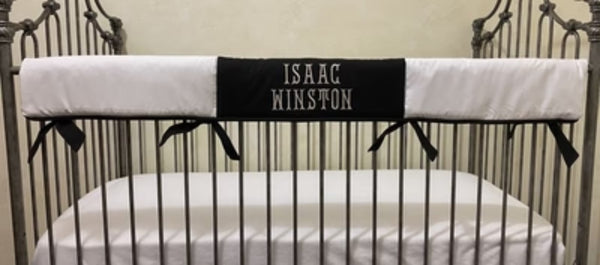Custom Crib Rail Cover - Choose Your Fabrics - Just Baby Designs