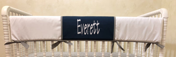 Custom Crib Rail Cover - Choose Your Fabrics - Just Baby Designs