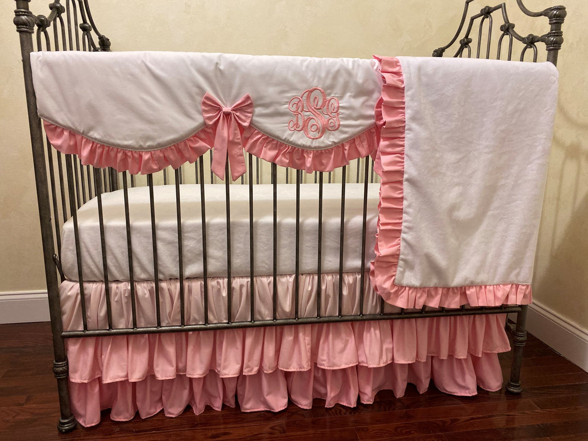 Custom Scalloped Crib Rail Cover - Choose Your Fabrics - Just Baby Designs
