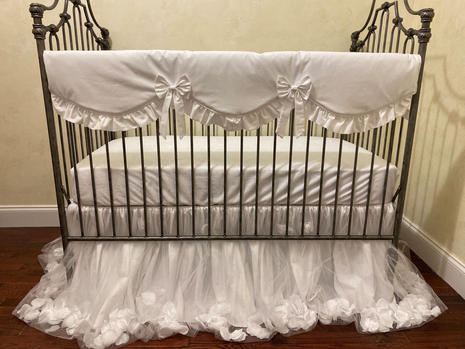 Custom Scalloped Crib Rail Cover - Choose Your Fabrics - Just Baby Designs