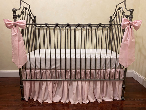 Gathered Cotton Crib Skirt - Choose Your Color - Just Baby Designs