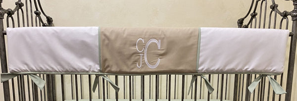 Custom Crib Rail Cover - Choose Your Fabrics - Just Baby Designs