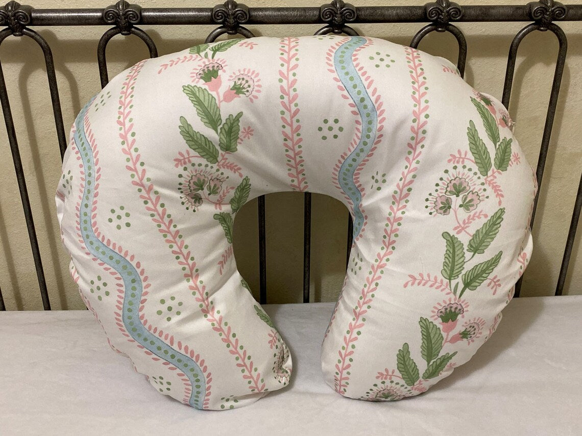 Baby Girl Floral Stripes with Pink Toile Crib Bedding, Pink Baby Beddi ...