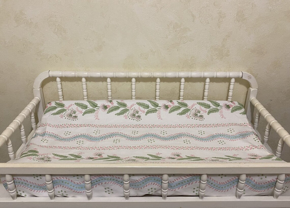 Baby Girl Floral Stripes with Pink Toile Crib Bedding, Pink Baby Beddi ...