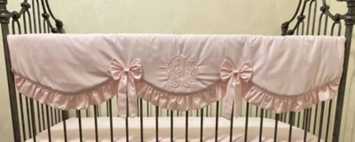Custom Scalloped Crib Rail Cover - Choose Your Fabrics - Just Baby Designs
