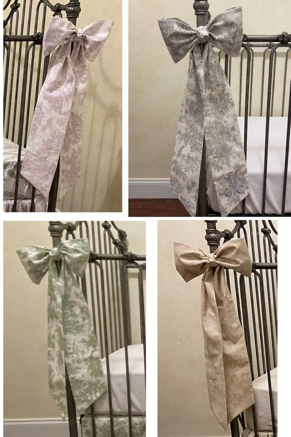 Toile Nursery Accent Bow - Choose Your Color - Just Baby Designs
