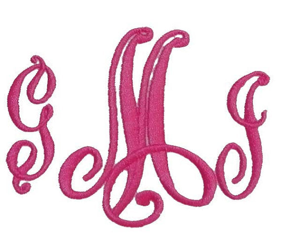 3 Letter Monogram - Just Baby Designs