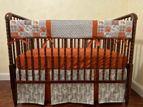 Woodland Fox Crib Bedding, Boy Baby Bedding, Crib Rail Cover - Just ...