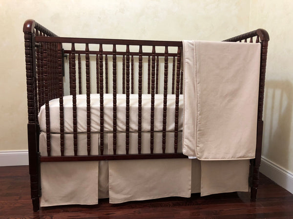 Natural Linen Baby Crib Bedding - Gender Neutral Crib Bedding, Boy Cri ...