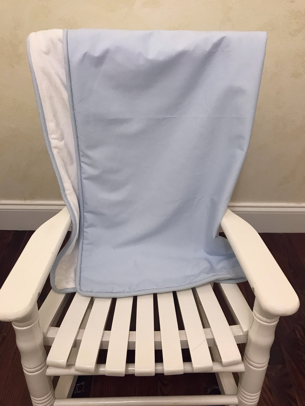 Light Pale Blue Baby Crib Bedding - Crib Rail Cover, Double Pleated Cr ...